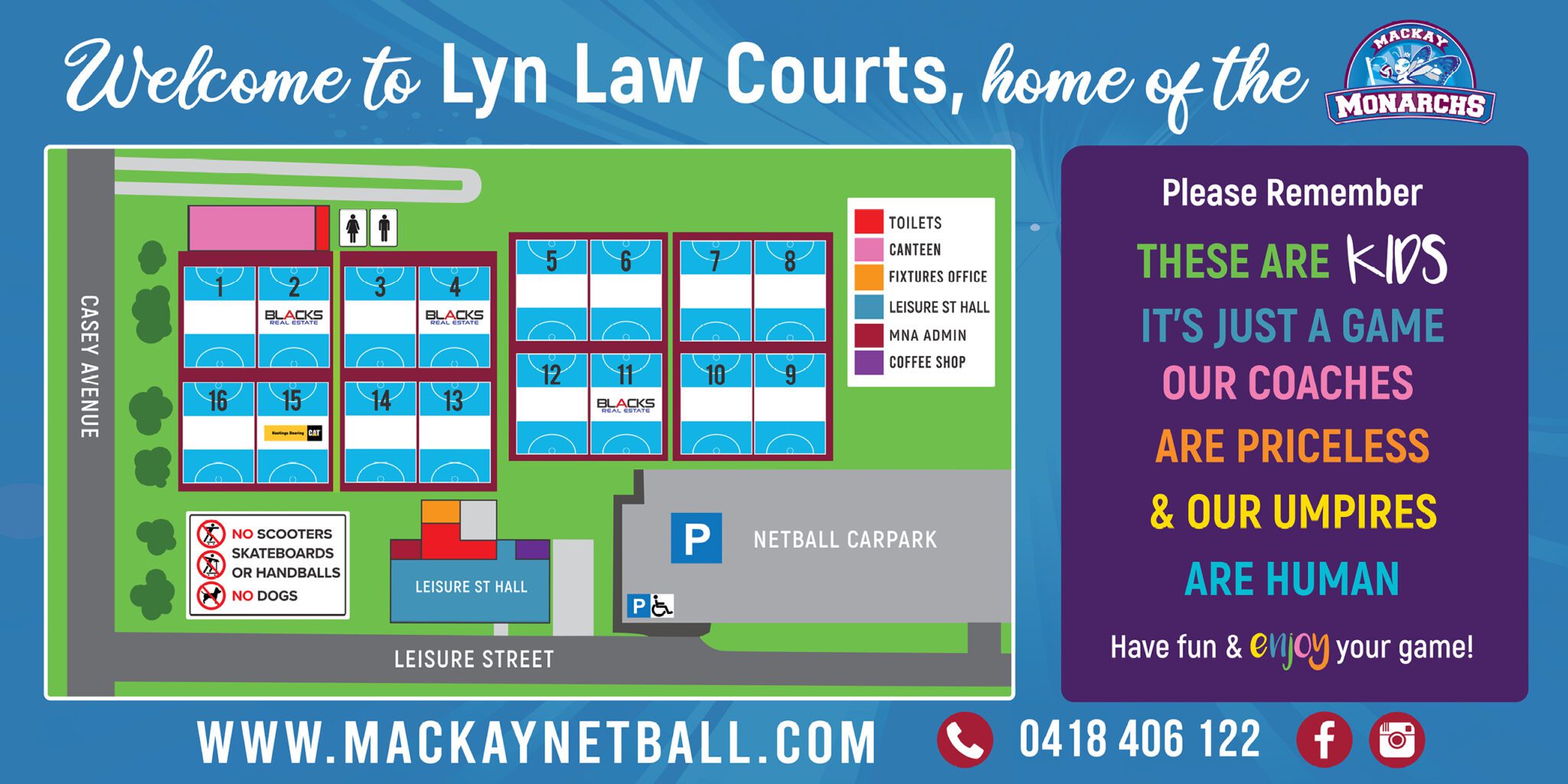 Court Map - Mackay Netball